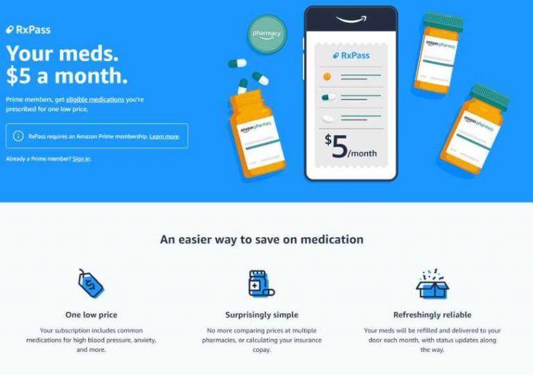 RxPass: Amazon Prime presenta su suscripción mensual de medicamentos ...
